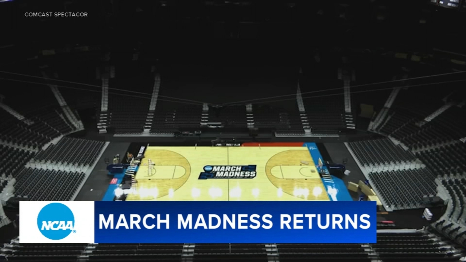 March Madness: Court fully installed as Xfinity Mobile Arena prepares ...