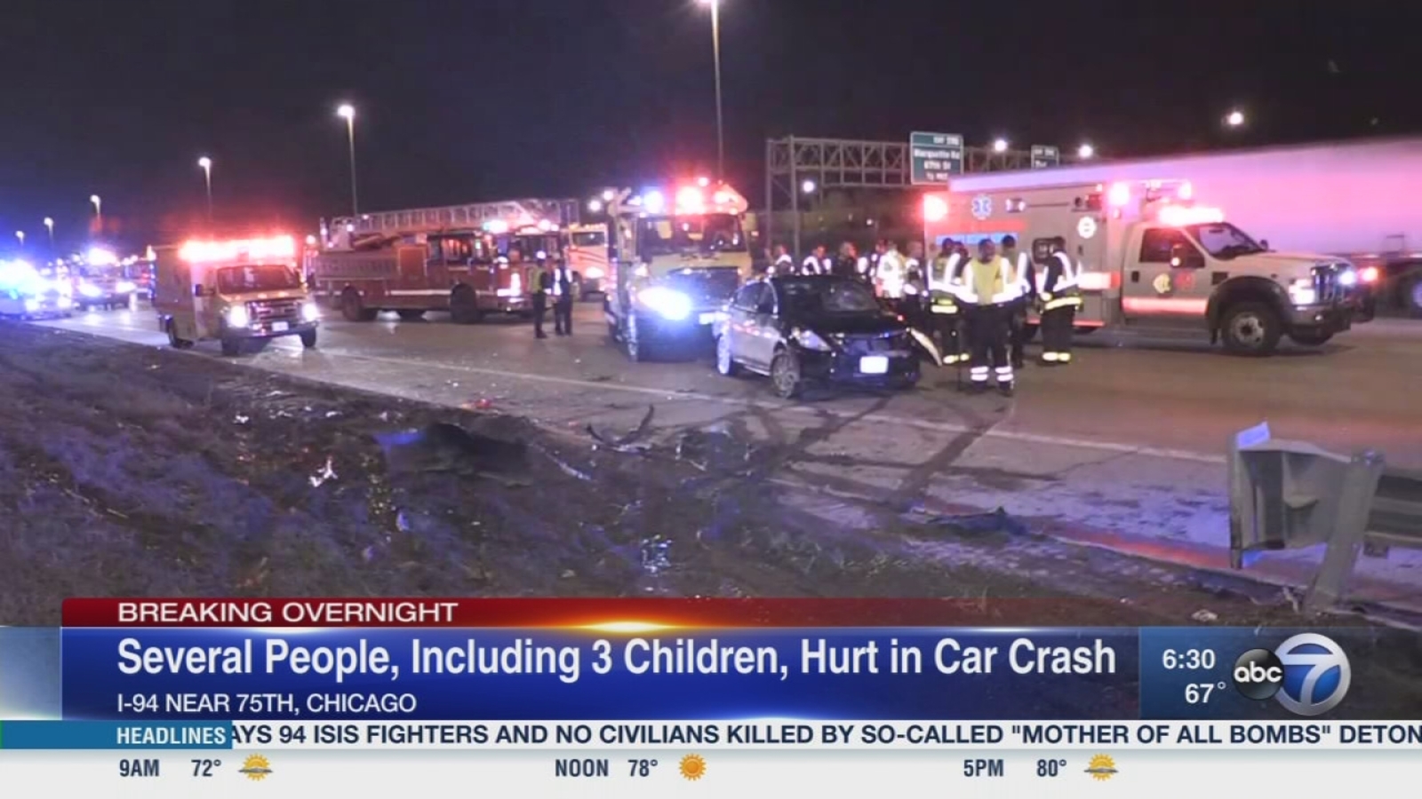 3 children among several injured in Dan Ryan Expressway crash - ABC7 ...