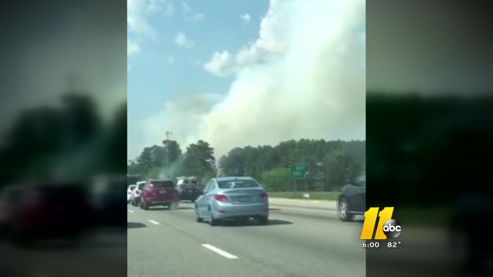 Fire closes right lanes of I-40 Westbound near exit 282 in Durham ...