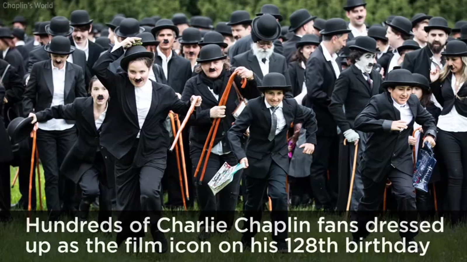 Charlie Chaplin fans dress up as actor on his 128th birthday - ABC7 San ...
