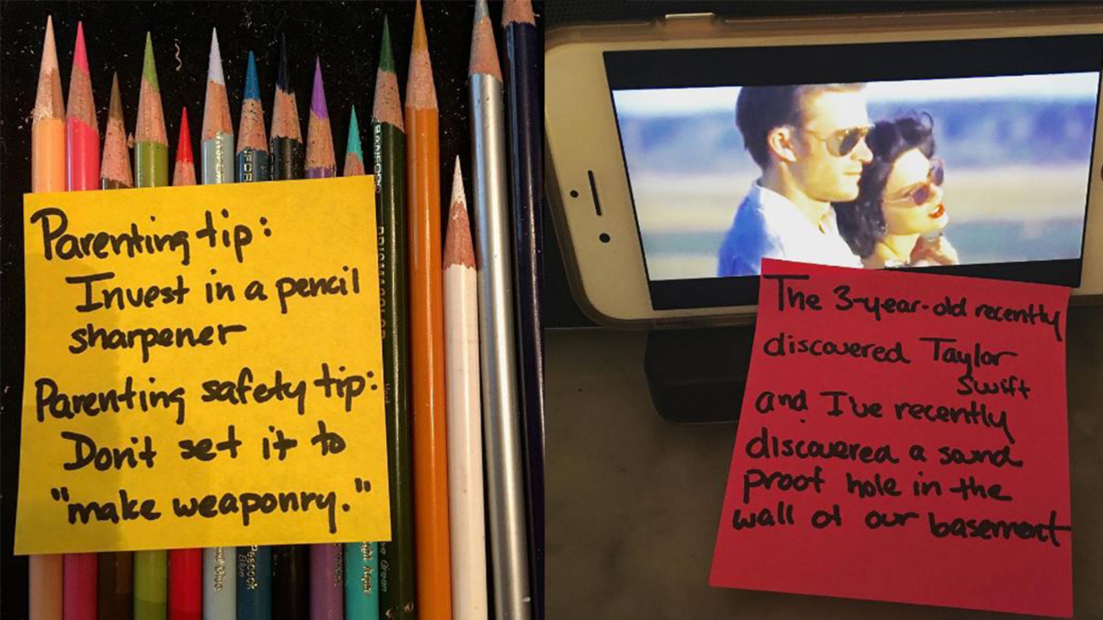 Stay-at-home dad leaves hilarious Post-it notes around the house for ...