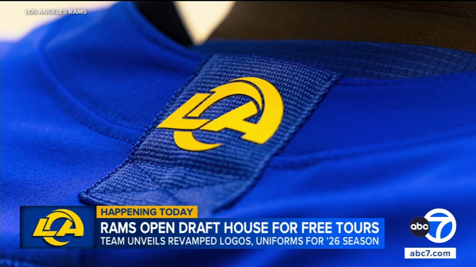 Los Angeles Rams unveil new uniforms ahead of 2026 NFL season - ABC7 ...