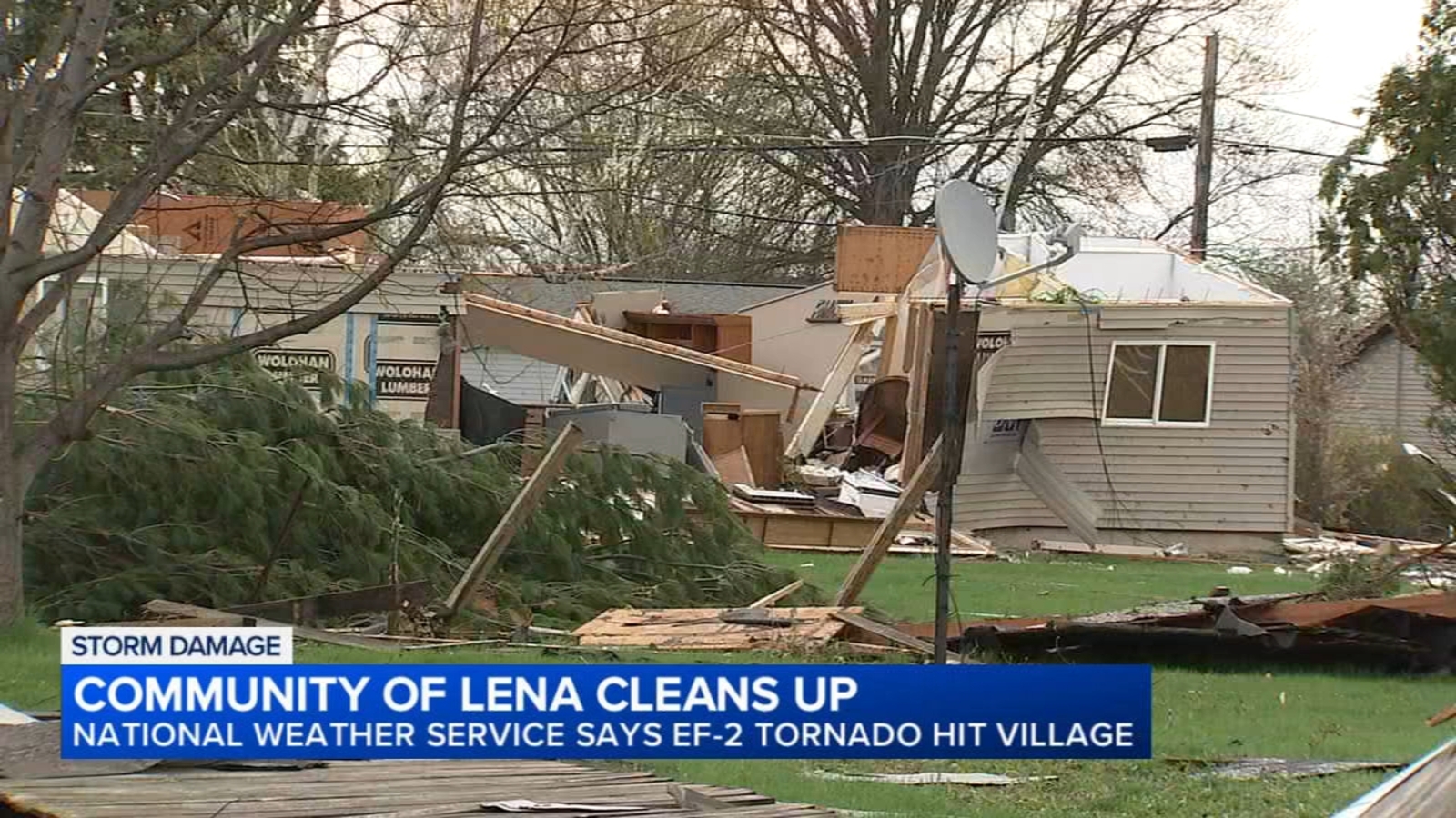 Lena, Illinois tornado damage includes stripped roofs; severe weather ...