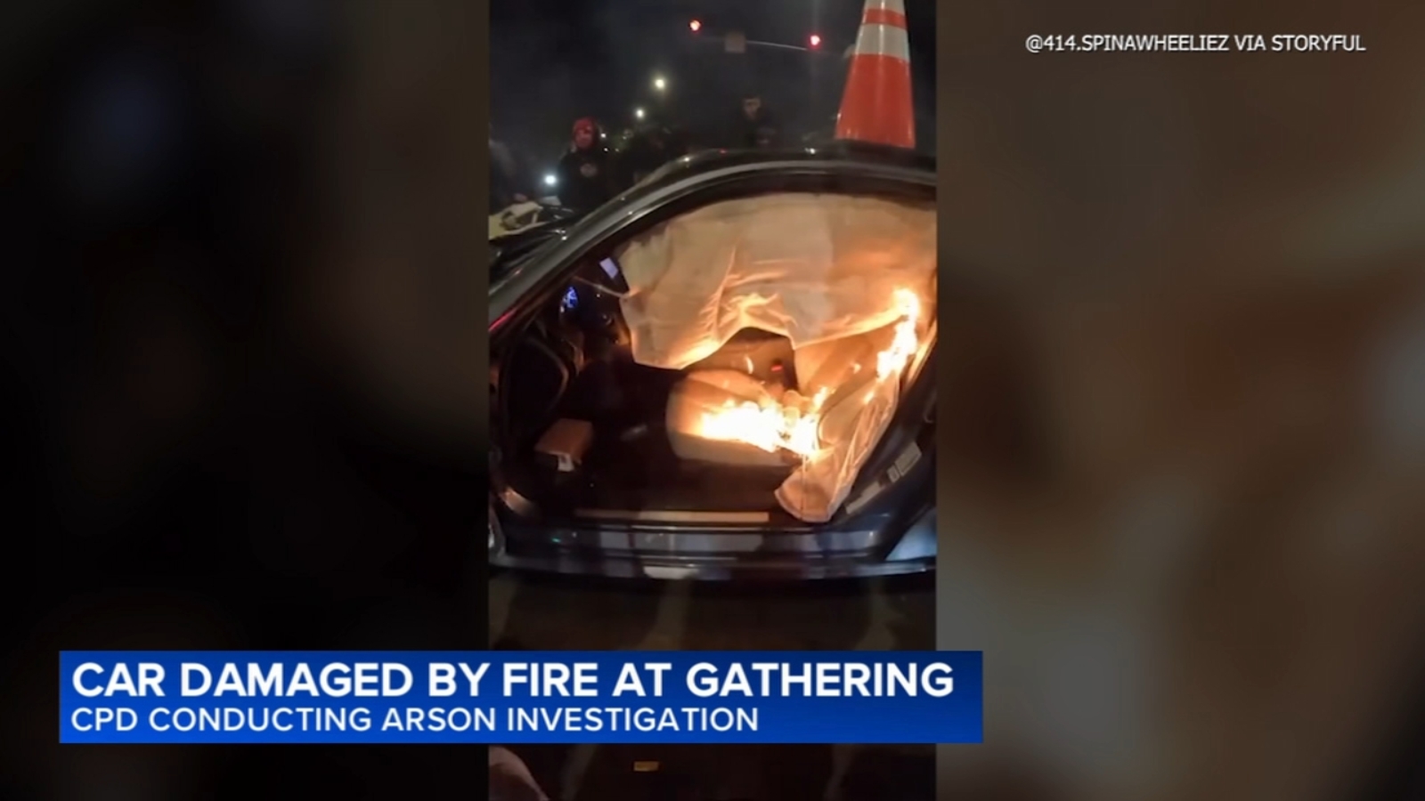 Chicago car takeover: Car on fire explodes near 76th Street and Ashland ...