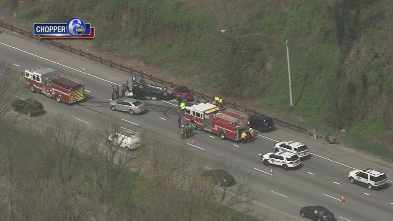 4 hurt in crash on Blue Route (I-476) near I-76 in Lower Merion Twp ...