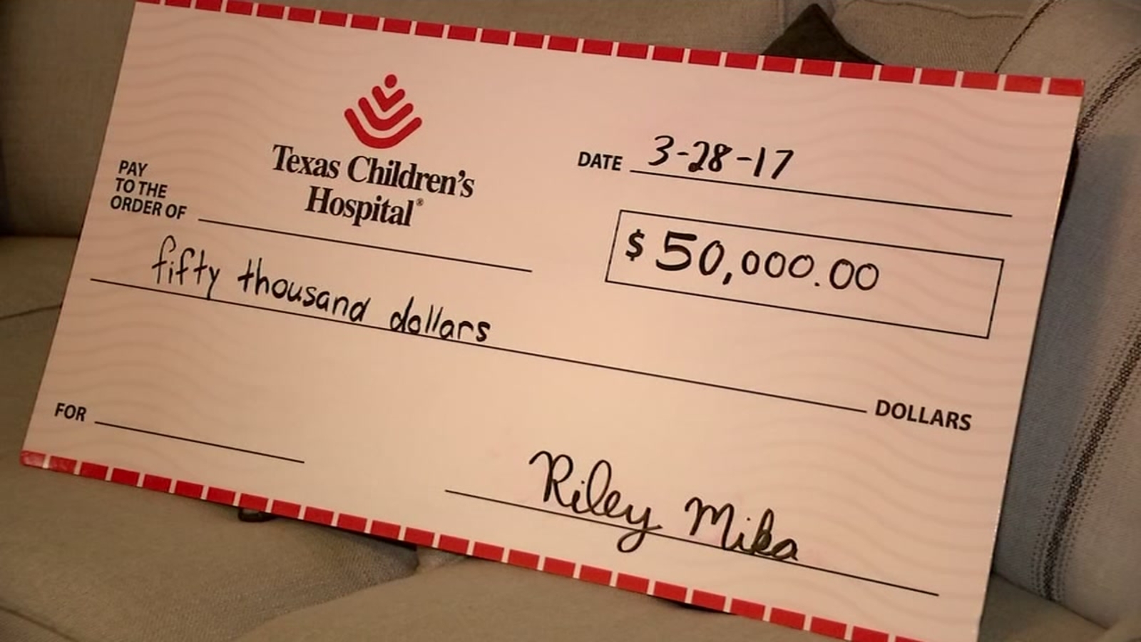 Texas Children's receives $50,000 donation from ABC13 viewer - ABC13 ...