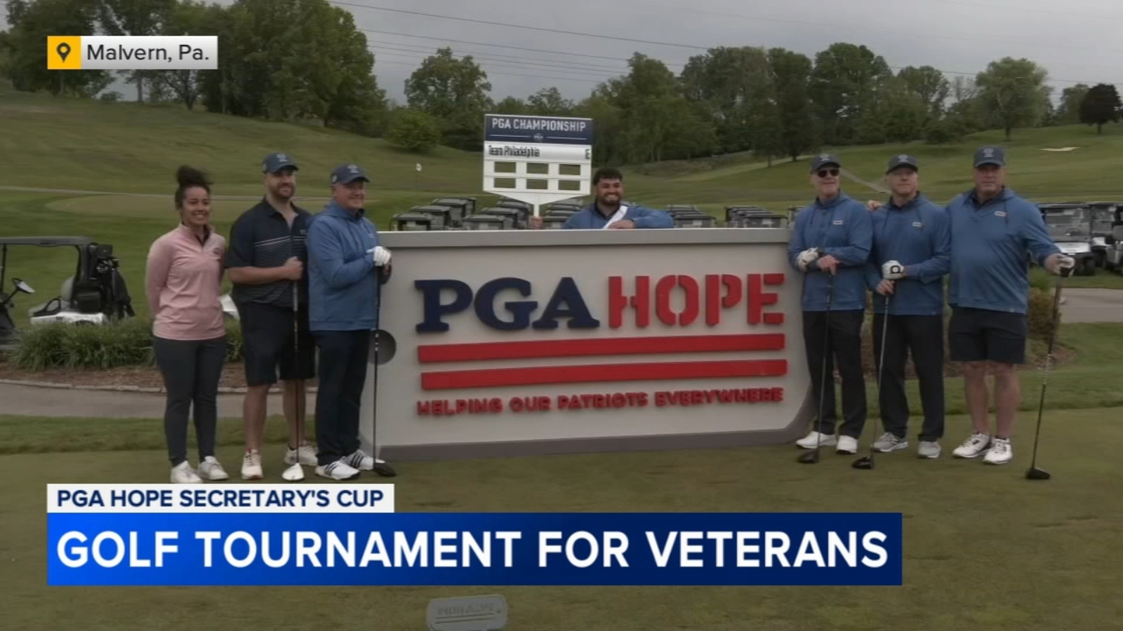 Veterans tee off at 2026 PGA HOPE Secretary's Cup - 6abc Philadelphia