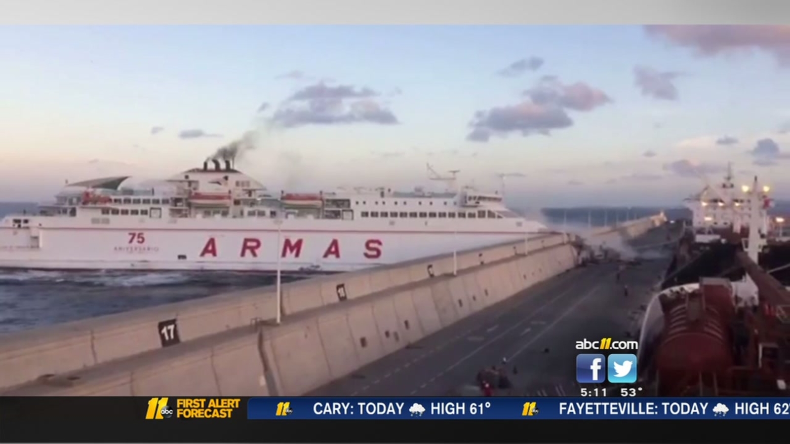 13 People hurt in ferry crash in the Canary Islands - ABC13 Houston