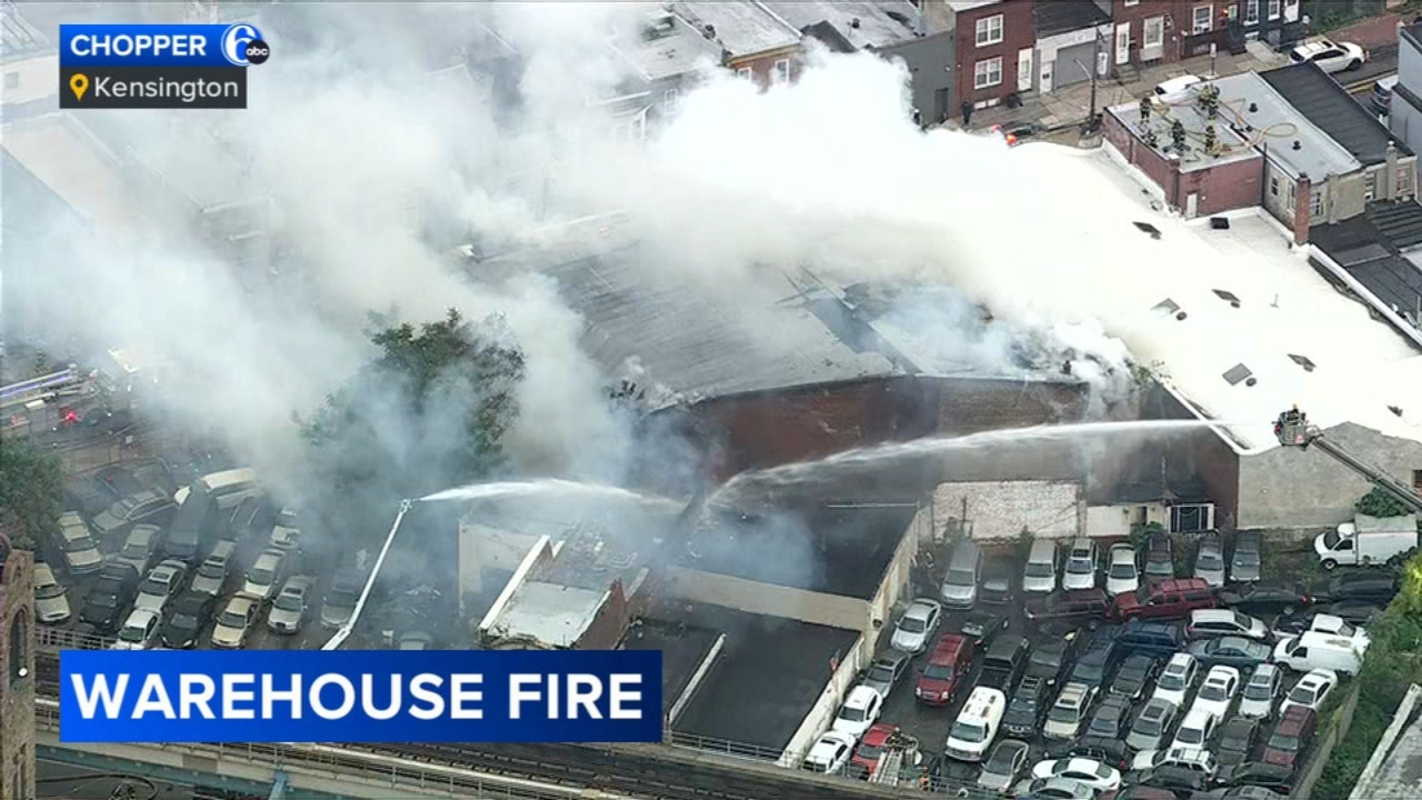 Massive fire erupts at warehouse in the Kensington section of ...