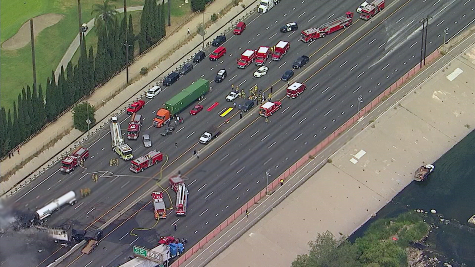 PHOTOS: Crews respond to fiery multi-vehicle crash on 5 Freeway - ABC7 ...
