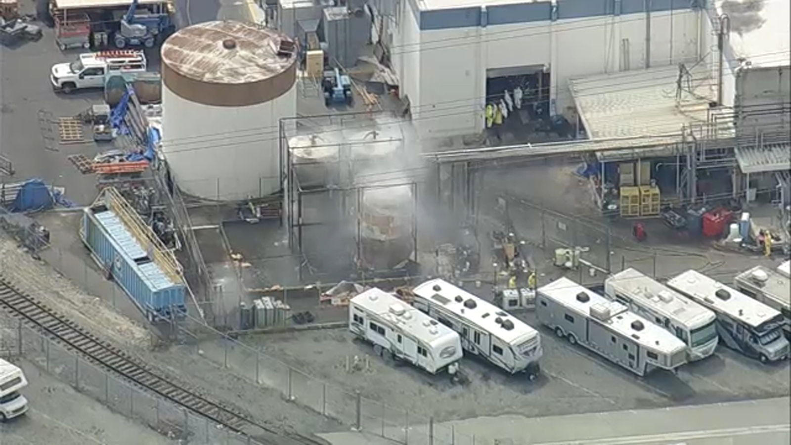 Crews begin reducing water on OC chemical tank, seeing if it will ...