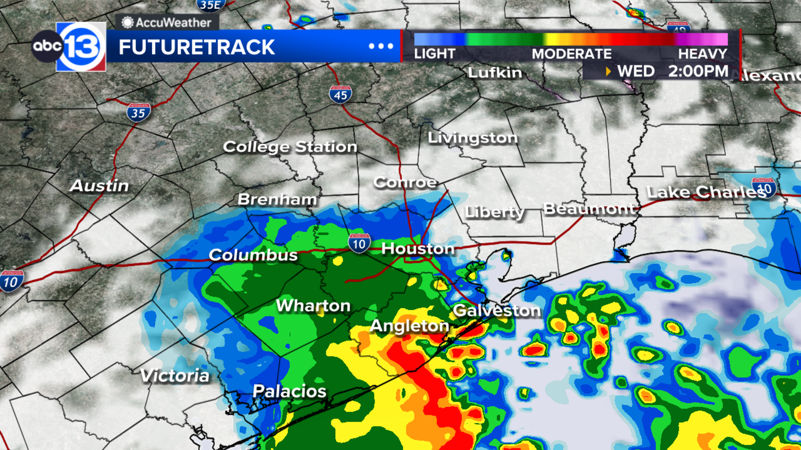 Houston Weather: ABC13 Weather Watch: Scattered showers and storms ...