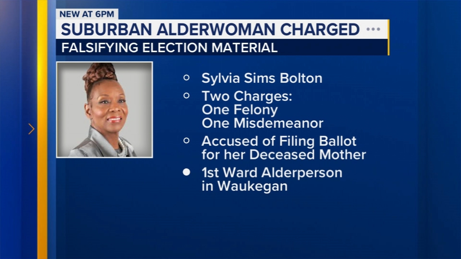 Waukegan alderperson Sylvia Sims Bolton accused of falsifying election ...