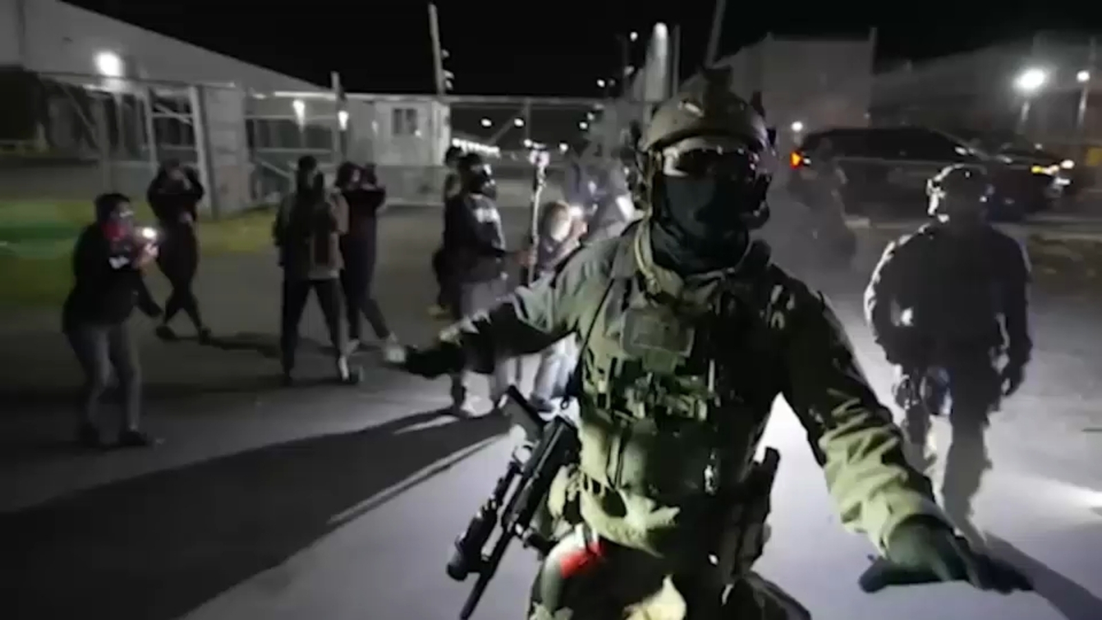 Delaney Hall protests: Protesters clash with ICE agents outside migrant ...