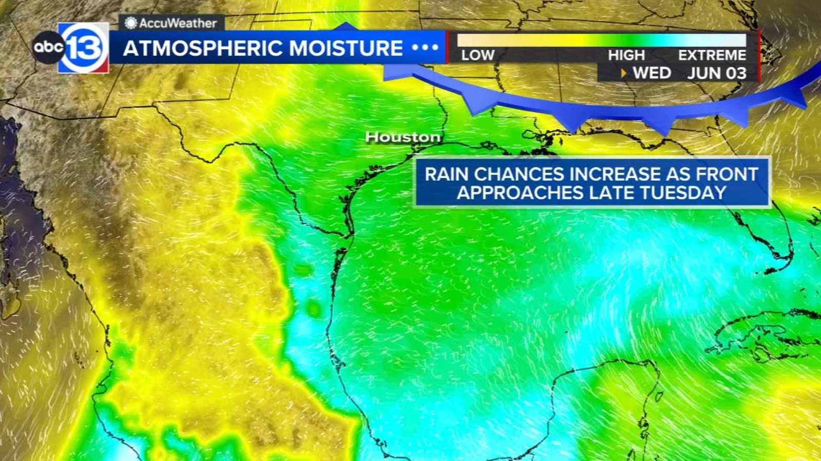 Houston Weather: Tropical moisture blows in thunderstorm chances this ...