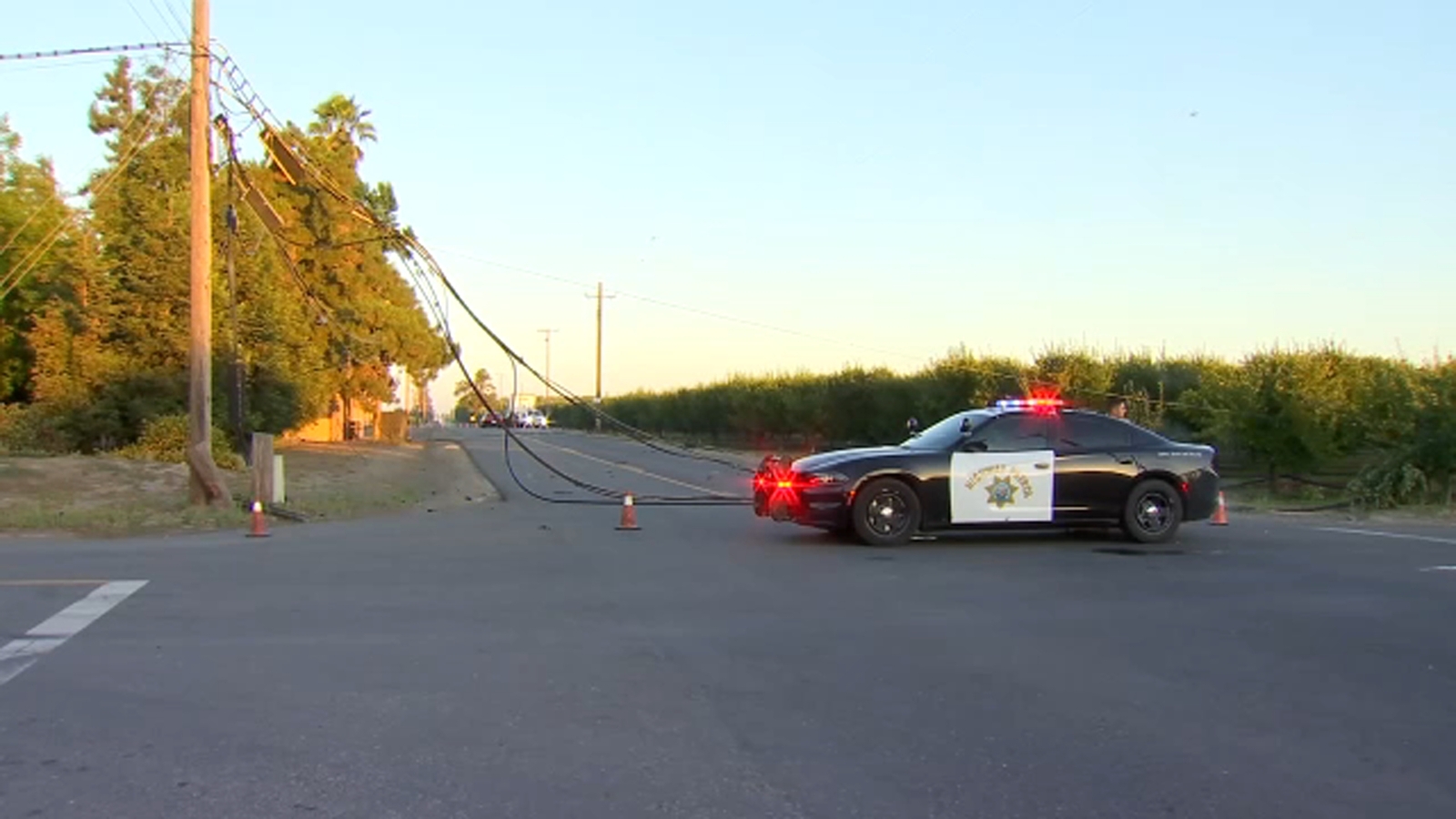 Power lines down in Fresno County due to crash, CHP says - ABC30 Fresno