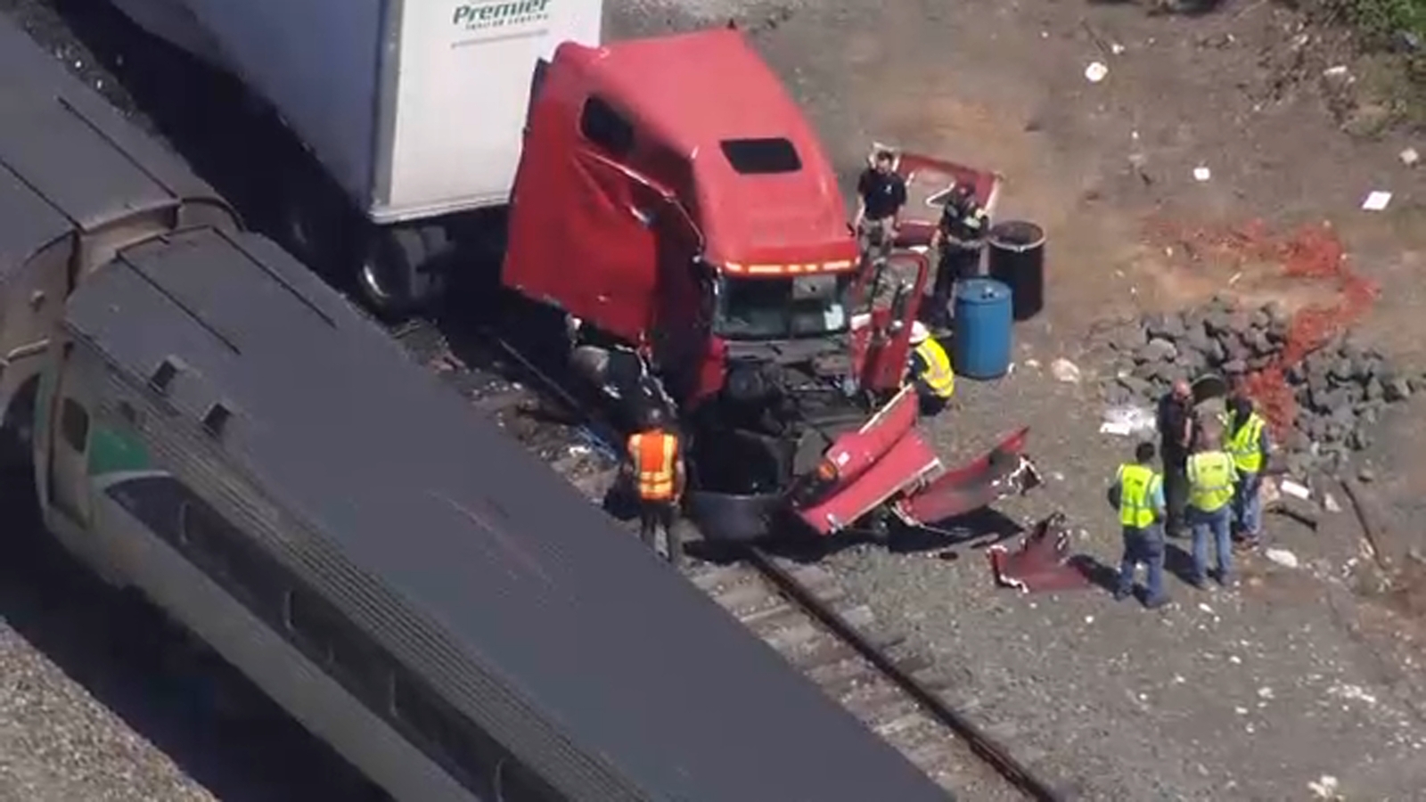 Train crash NC | Tractor-trailer cab hit by train in Durham, causes ...
