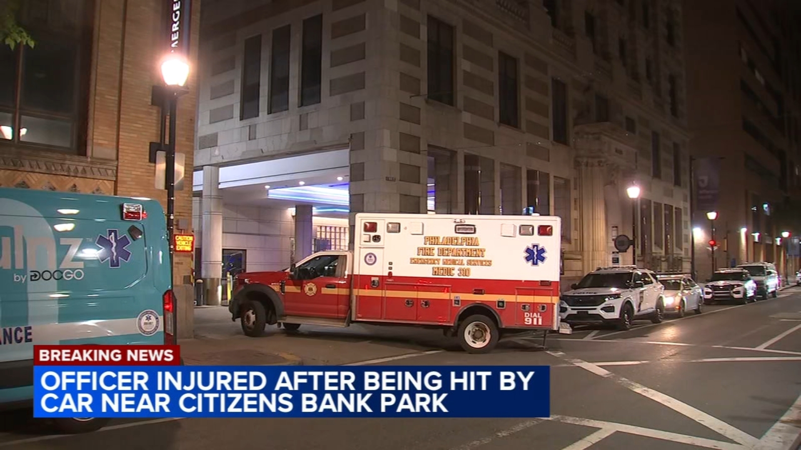 Philadelphia officer injured after being hit by SUV outside Citizens ...