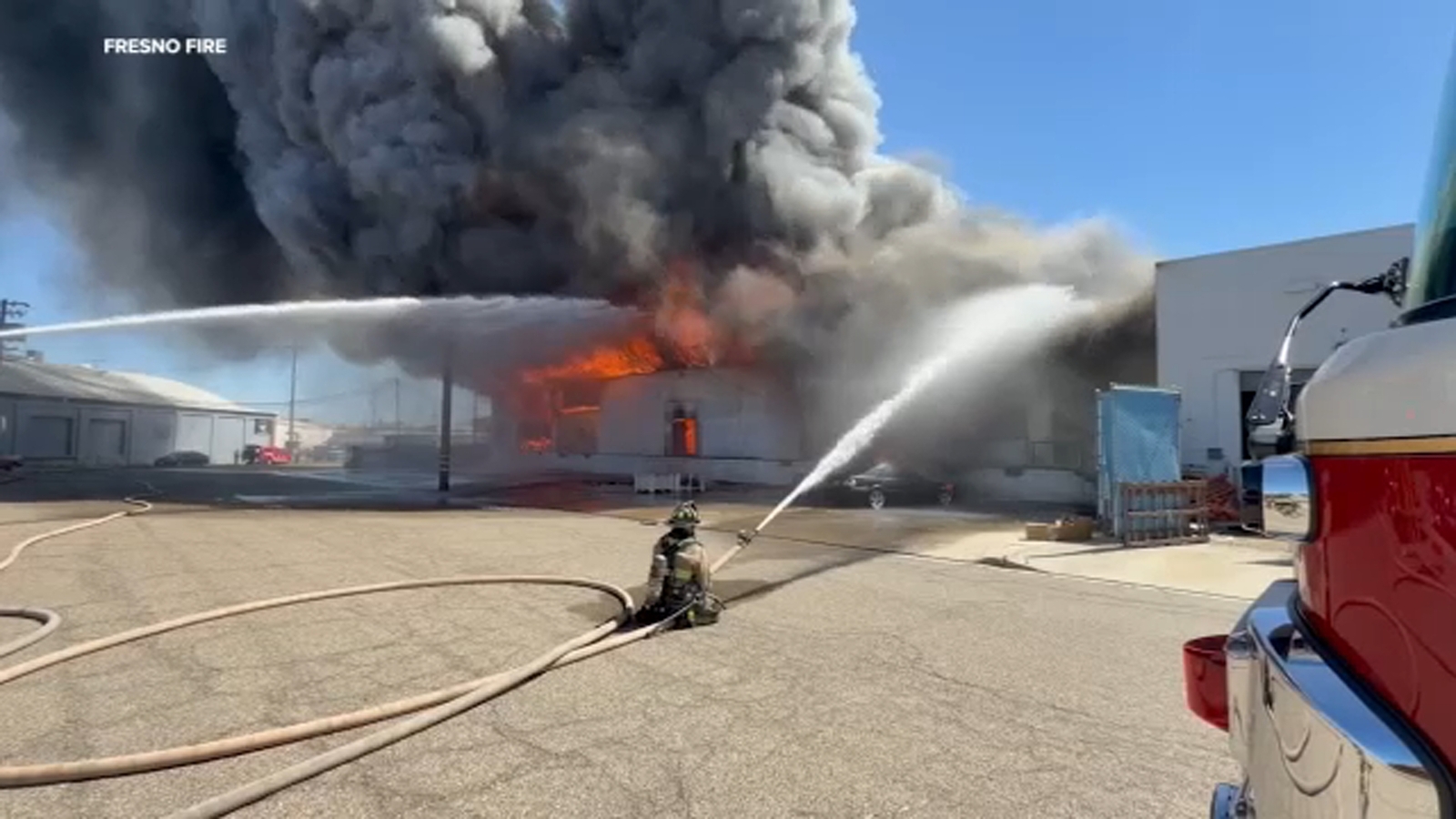 Massive warehouse fire damages clubhouse belonging to Fresno motorcycle ...