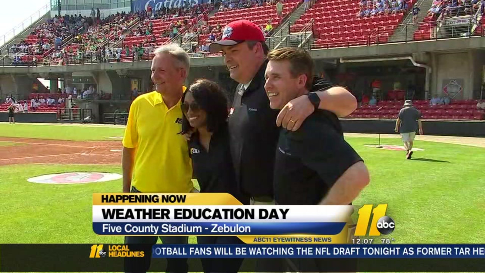 ABC11 First Alert Weather Education Day at Mudcats Five County Stadium ...