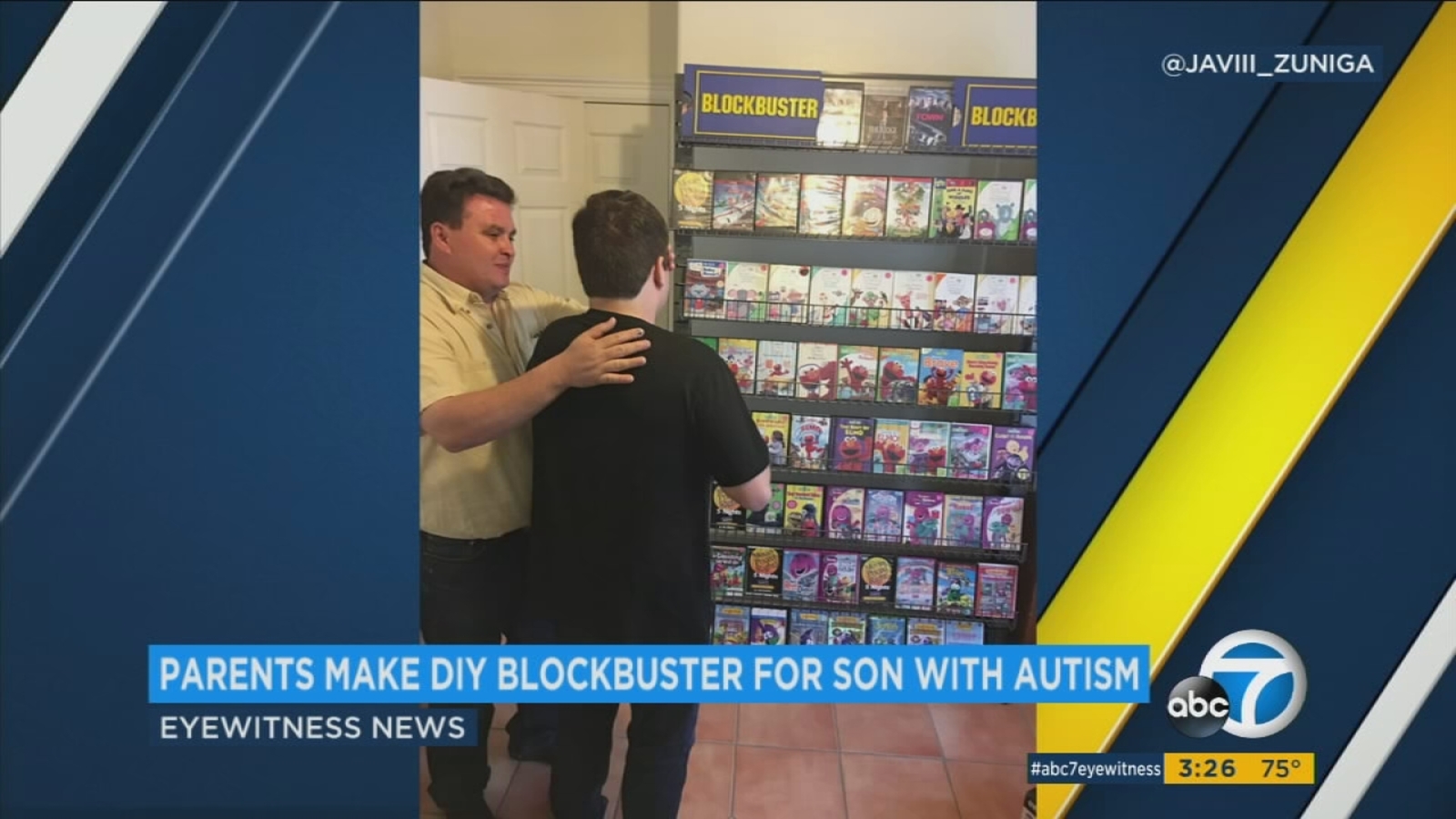 Family creates DIY mini Blockbuster for son with autism - ABC7 Los Angeles