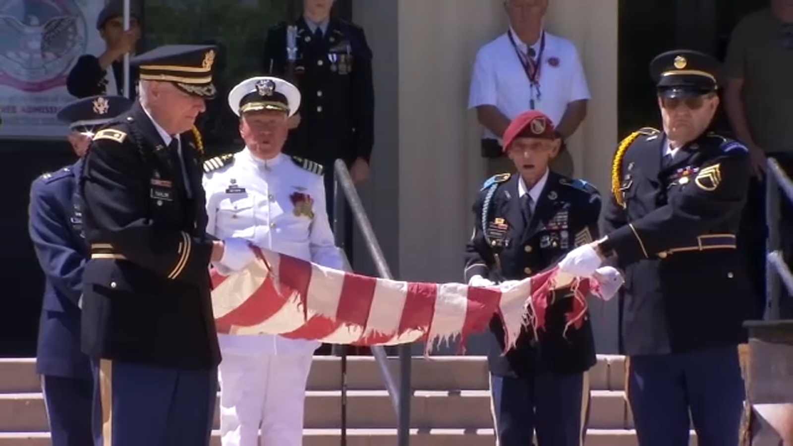 Fresno hosts its first American flag retirement ceremony - ABC30 Fresno