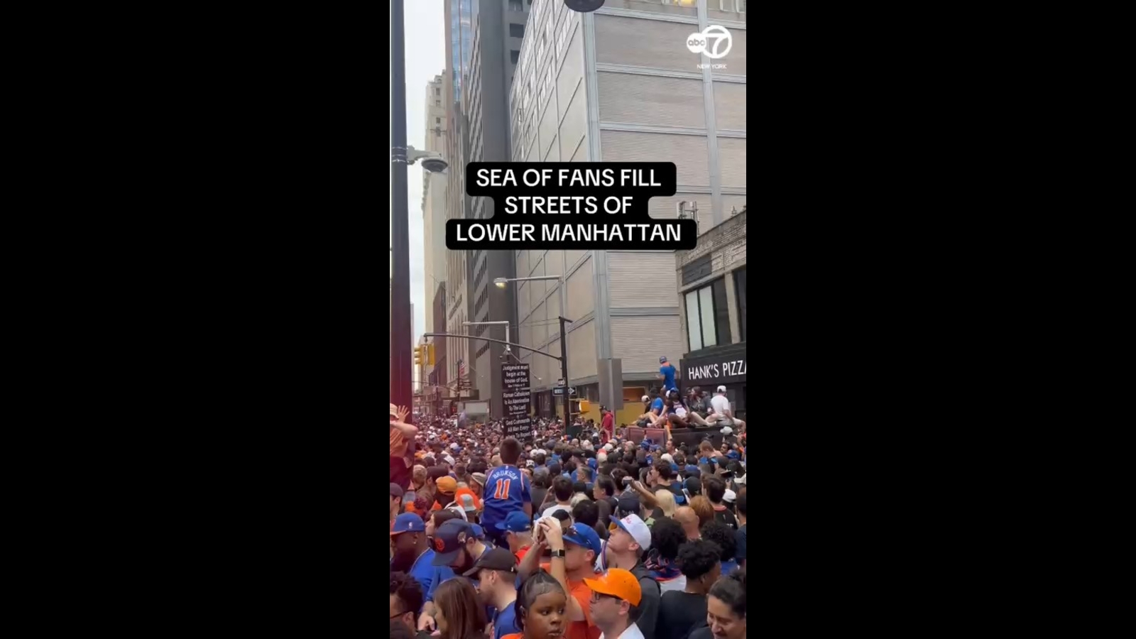 A sea of fans have arrived ahead of the start of the parade - ABC7 New York