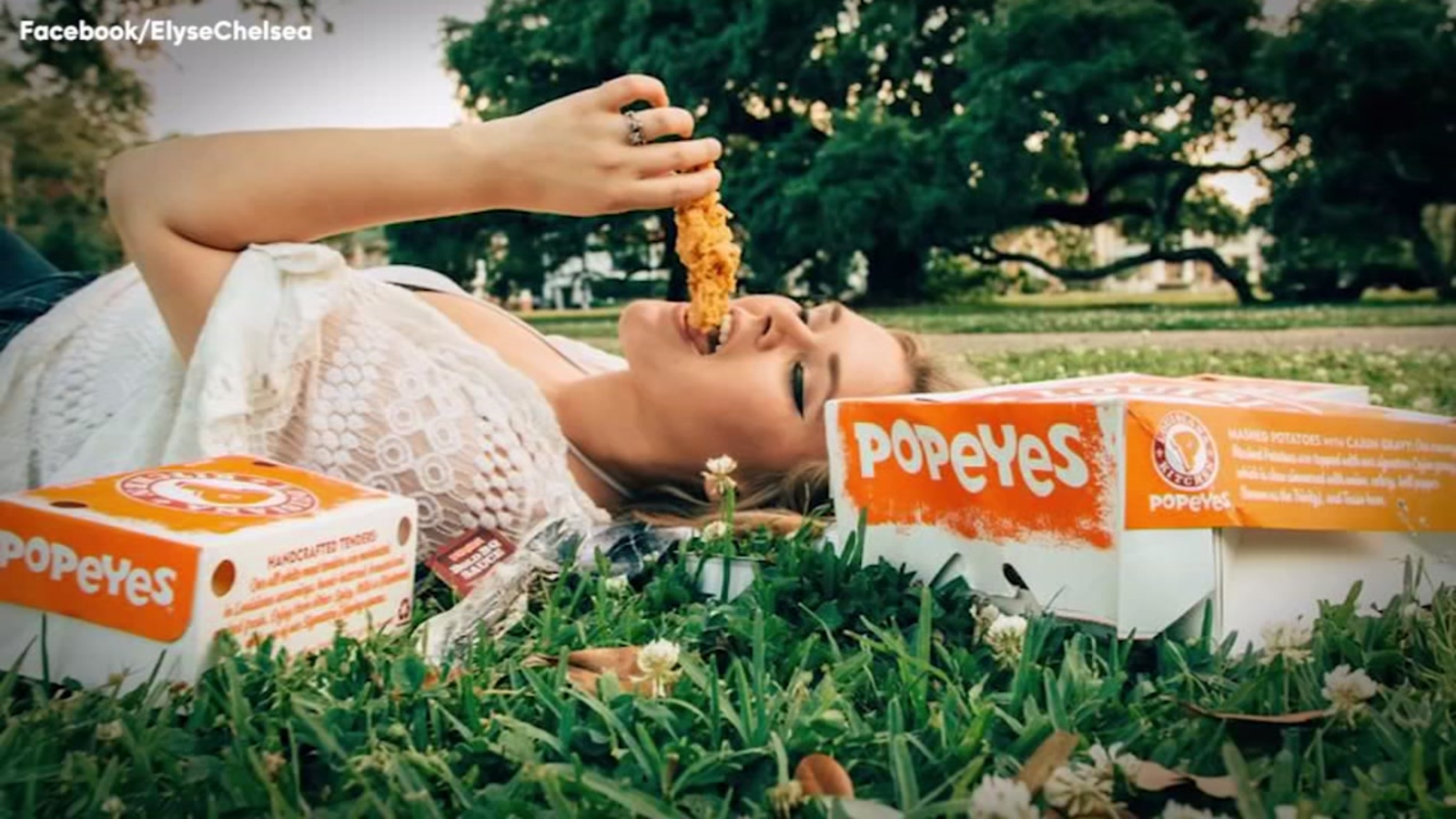 'Love that chicken at Popeyes': Woman goes above and beyond to show ...