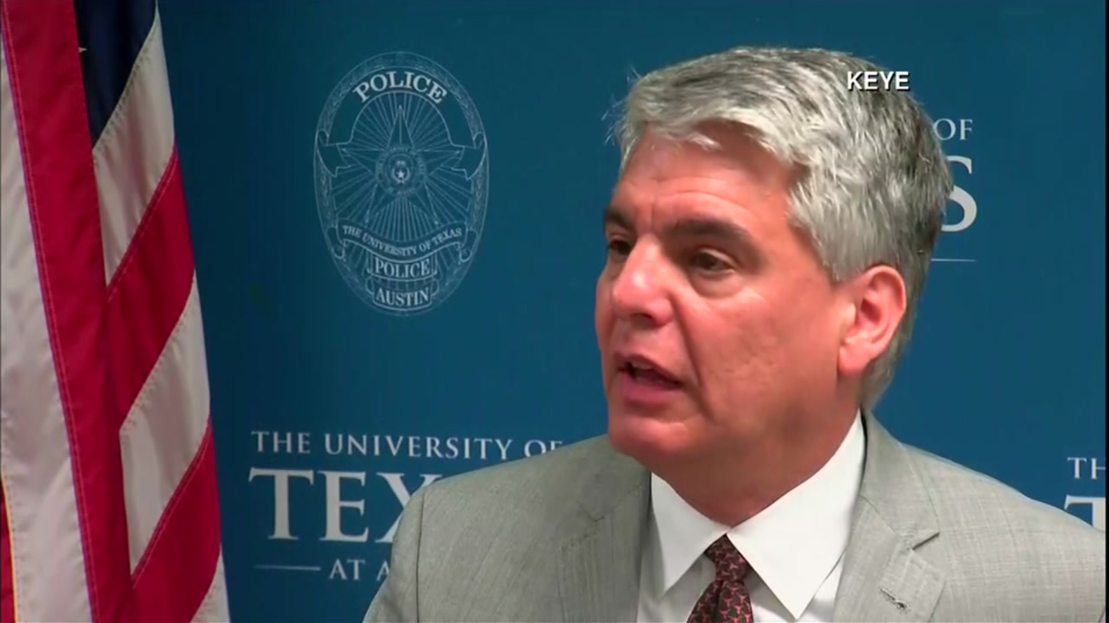 UT President Greg Fenves talks to the media about the fatal stabbing on ...
