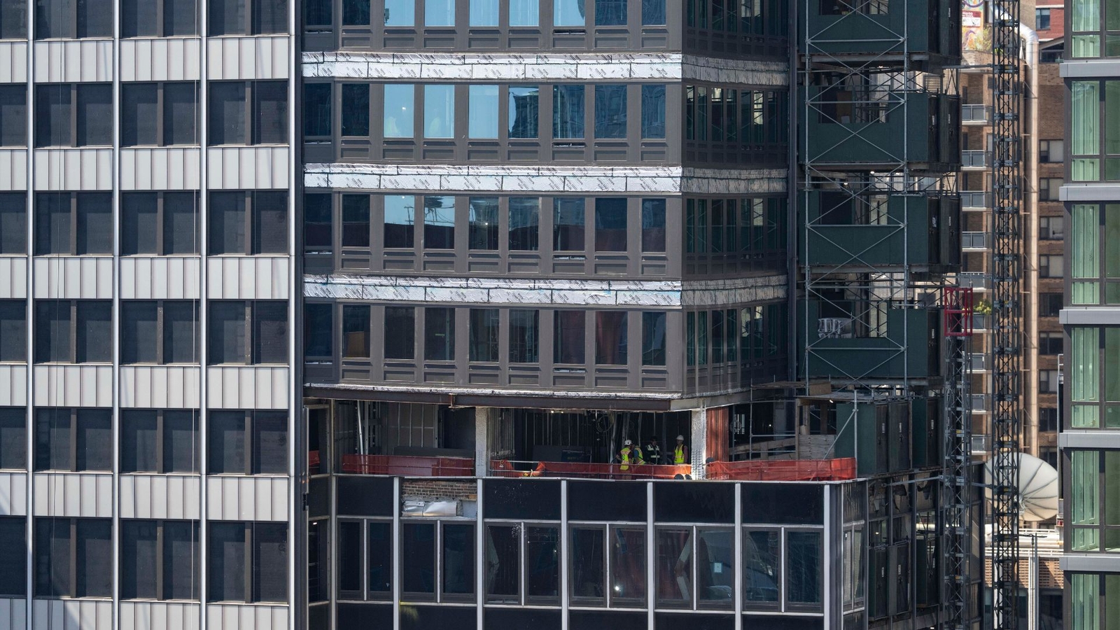 Steel columns installed as emergency repairs continue at old Pfizer ...