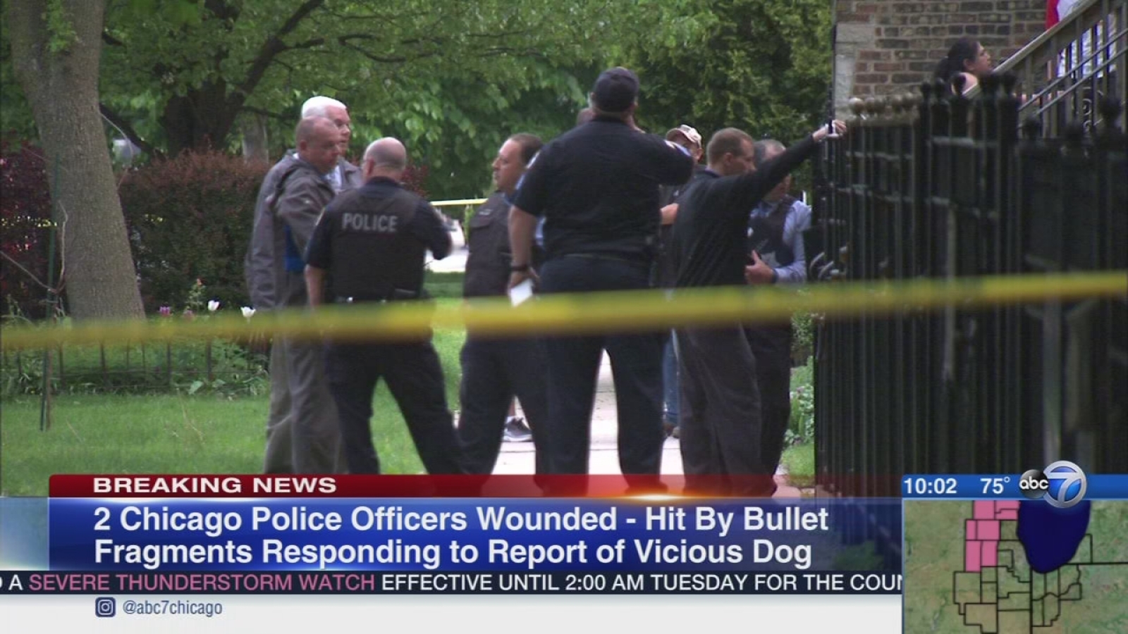 Police: 2 officers wounded from ricocheting bullet - ABC7 Chicago