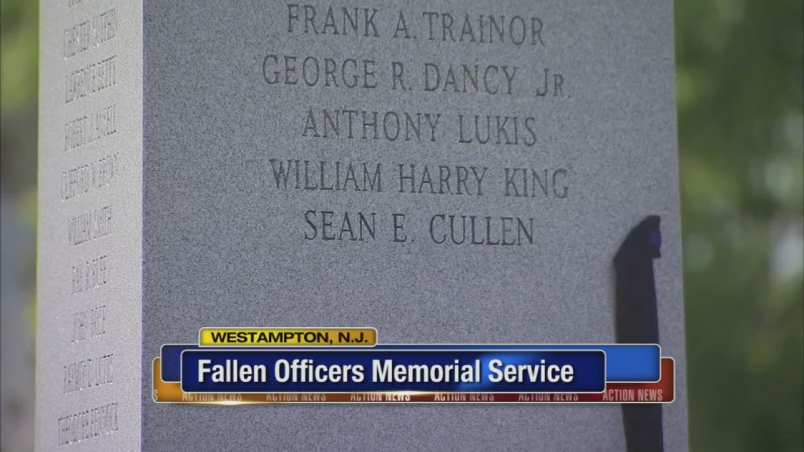 New Jersey State Trooper Sean Cullen's name added to memorial - 6abc ...