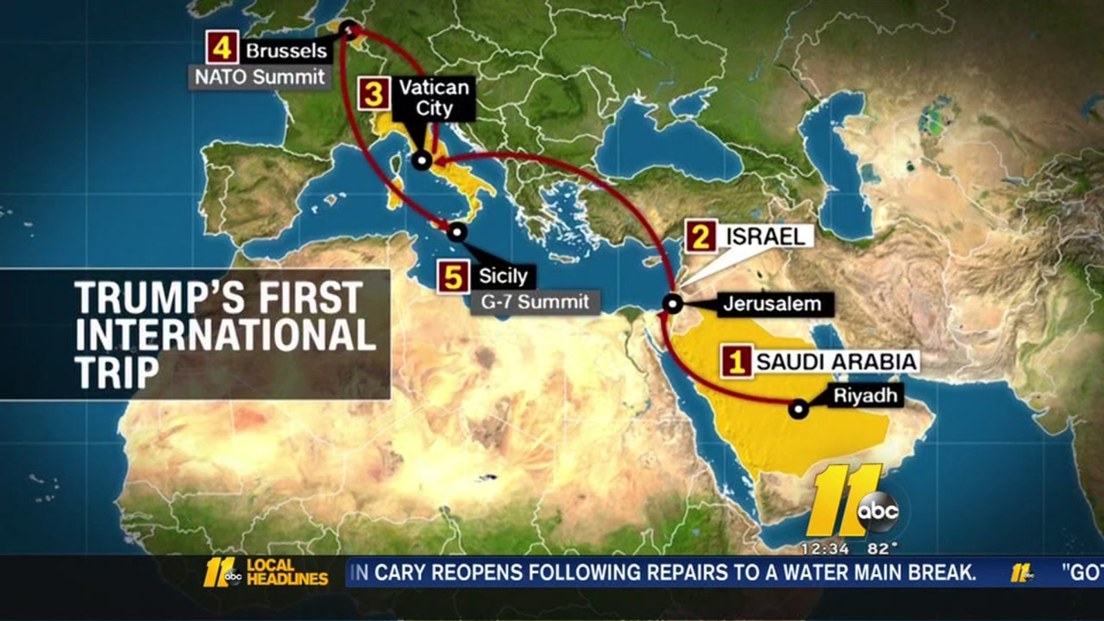 President Trump to embark on first foreign trip as crisis unfolds at ...