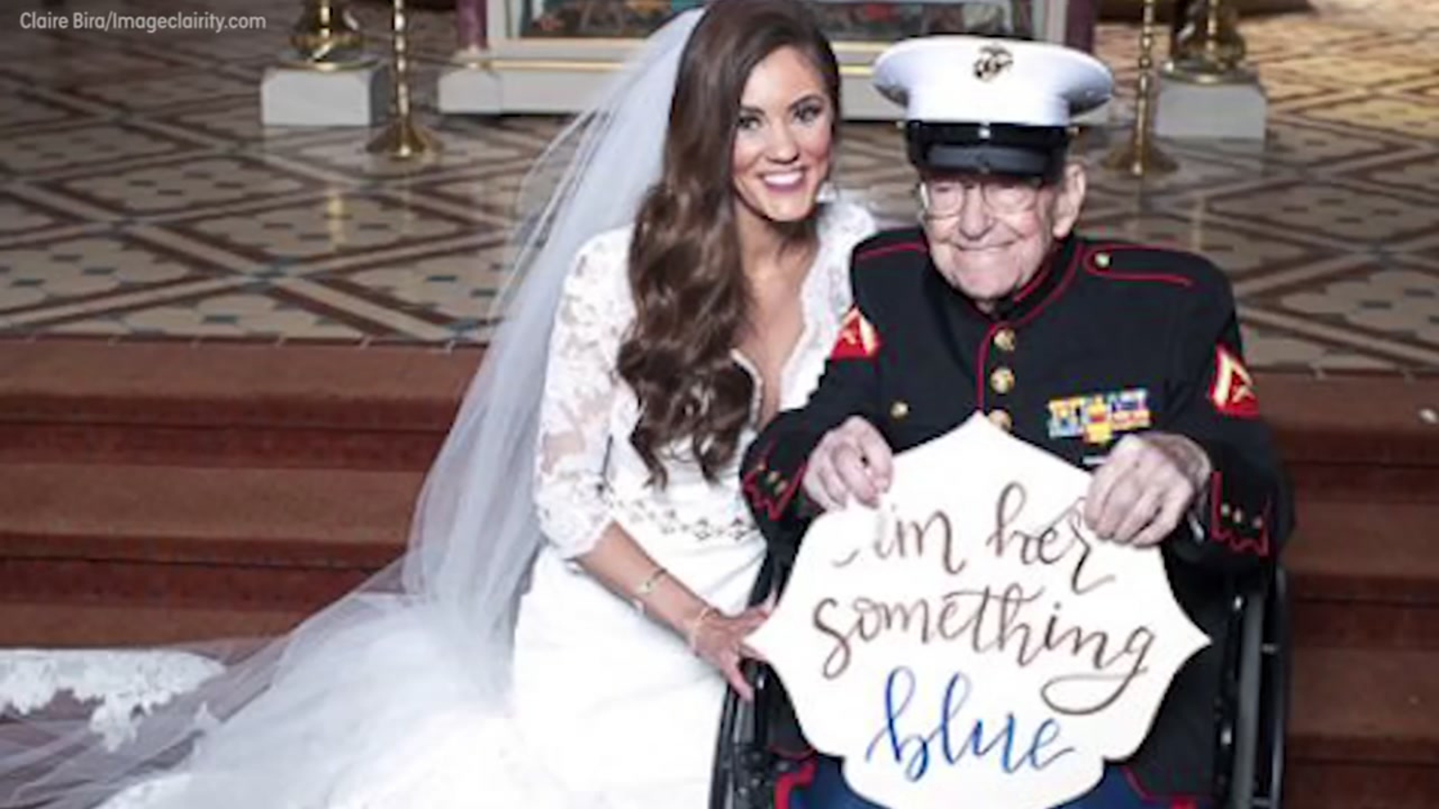 Bride has her 92-year-old Marine uncle as her 'something blue' - ABC11 ...