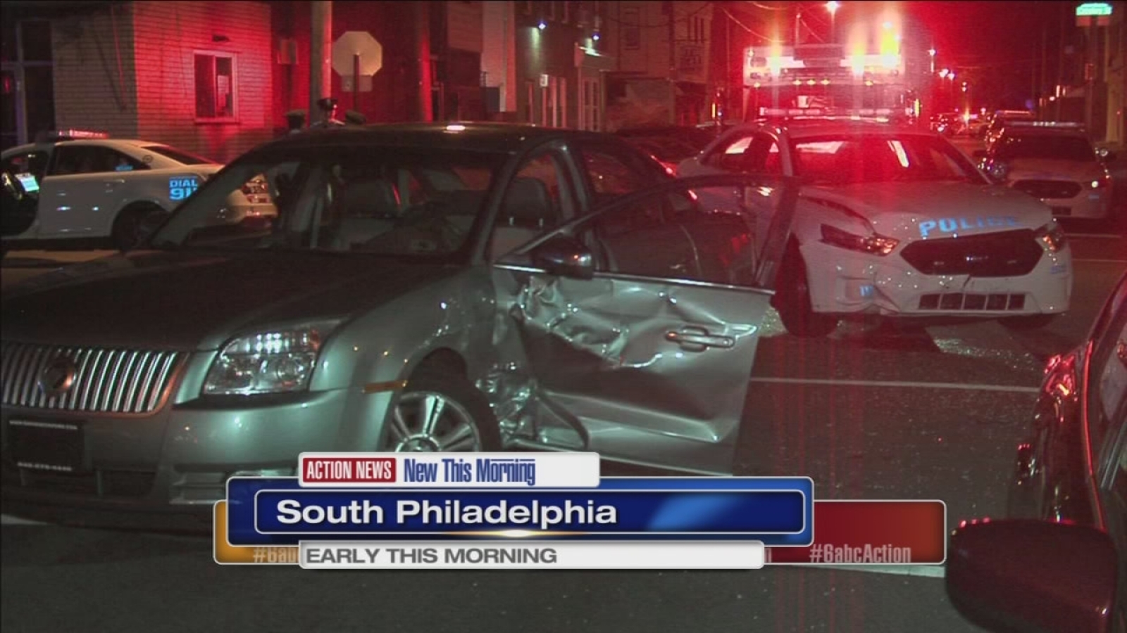Police Cruiser Collides With Car In South Philadelphia 6abc Philadelphia