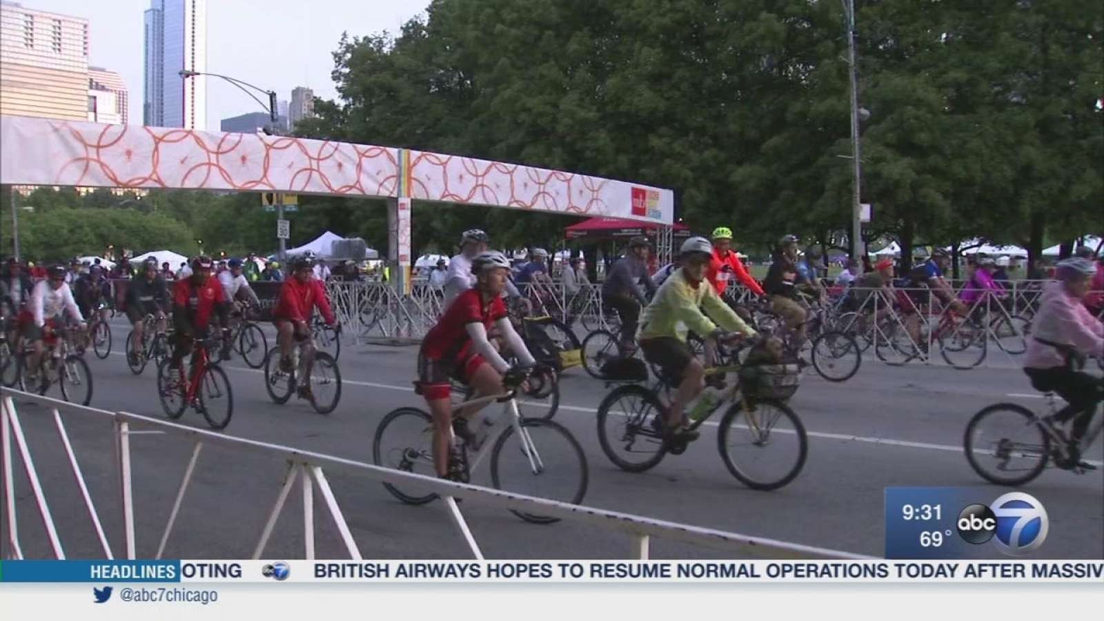 Bicycles take over Lake Shore Drive for annual Bike the Drive - ABC7 ...