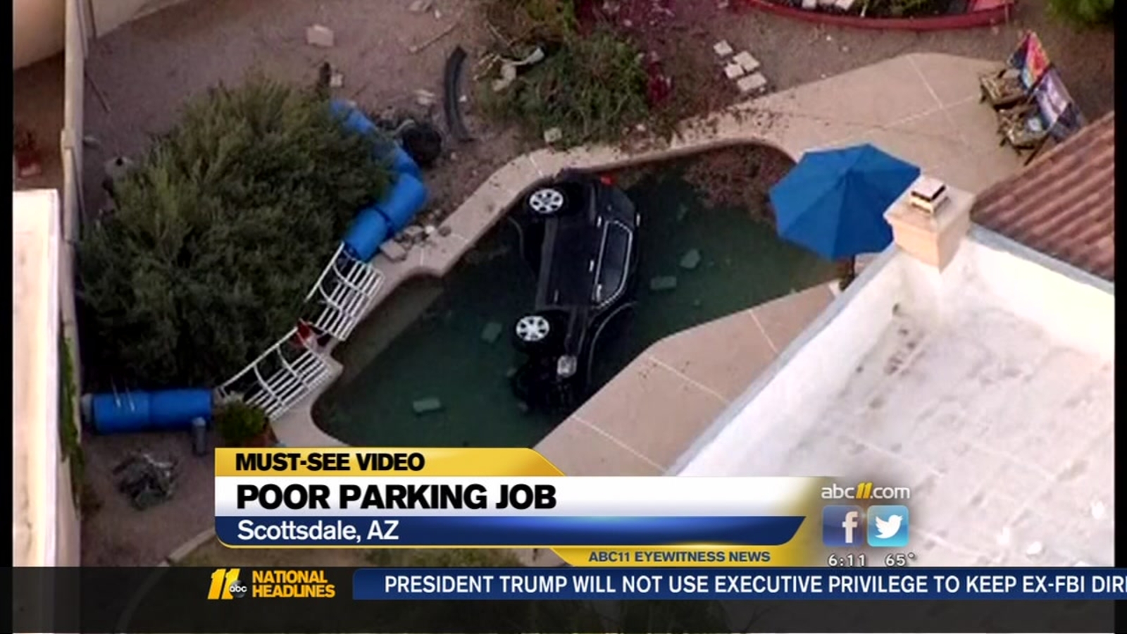 Arizona man crashes into backyard pool while family inside home - ABC11 ...
