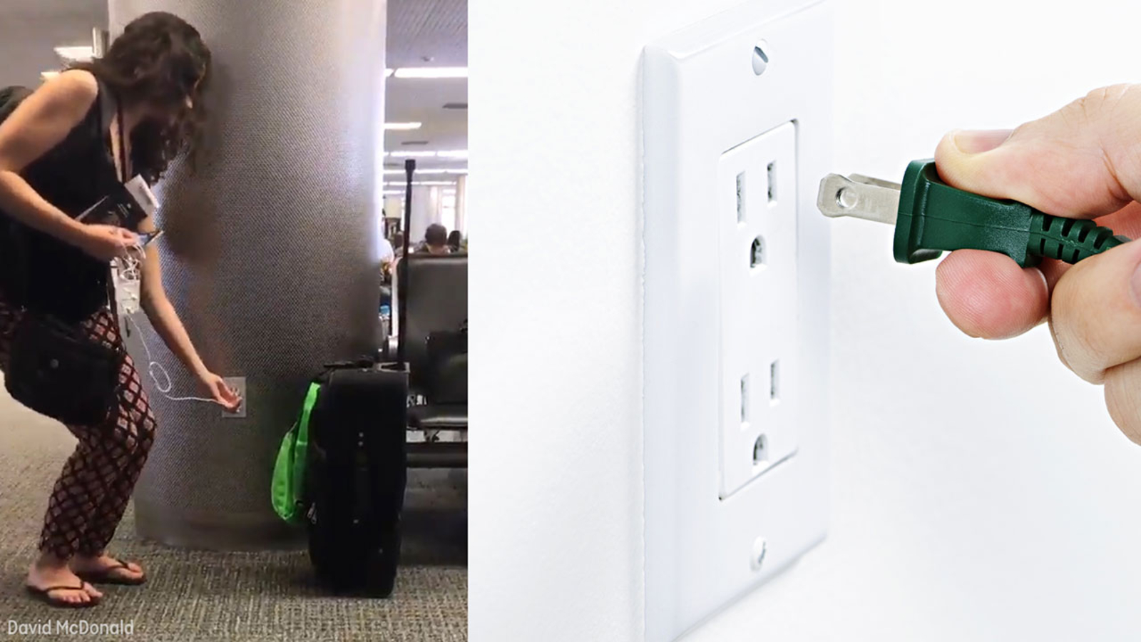 Prankster fools airport-goers with fake outlet - 6abc Philadelphia