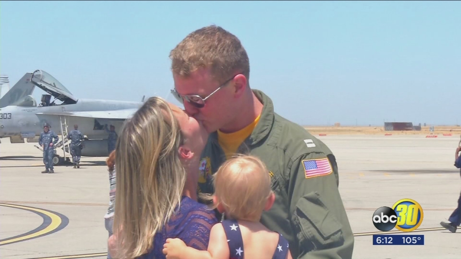 Pilots based at Naval Air Station Lemoore receive a warm welcome home ...