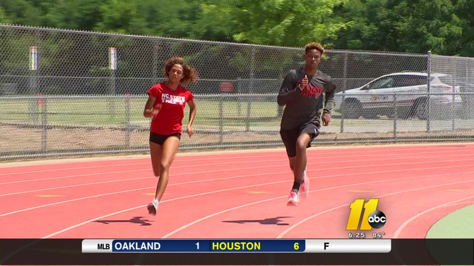 NC State track and field athletes Dylan Peebles and Gabbi Cunningham ...