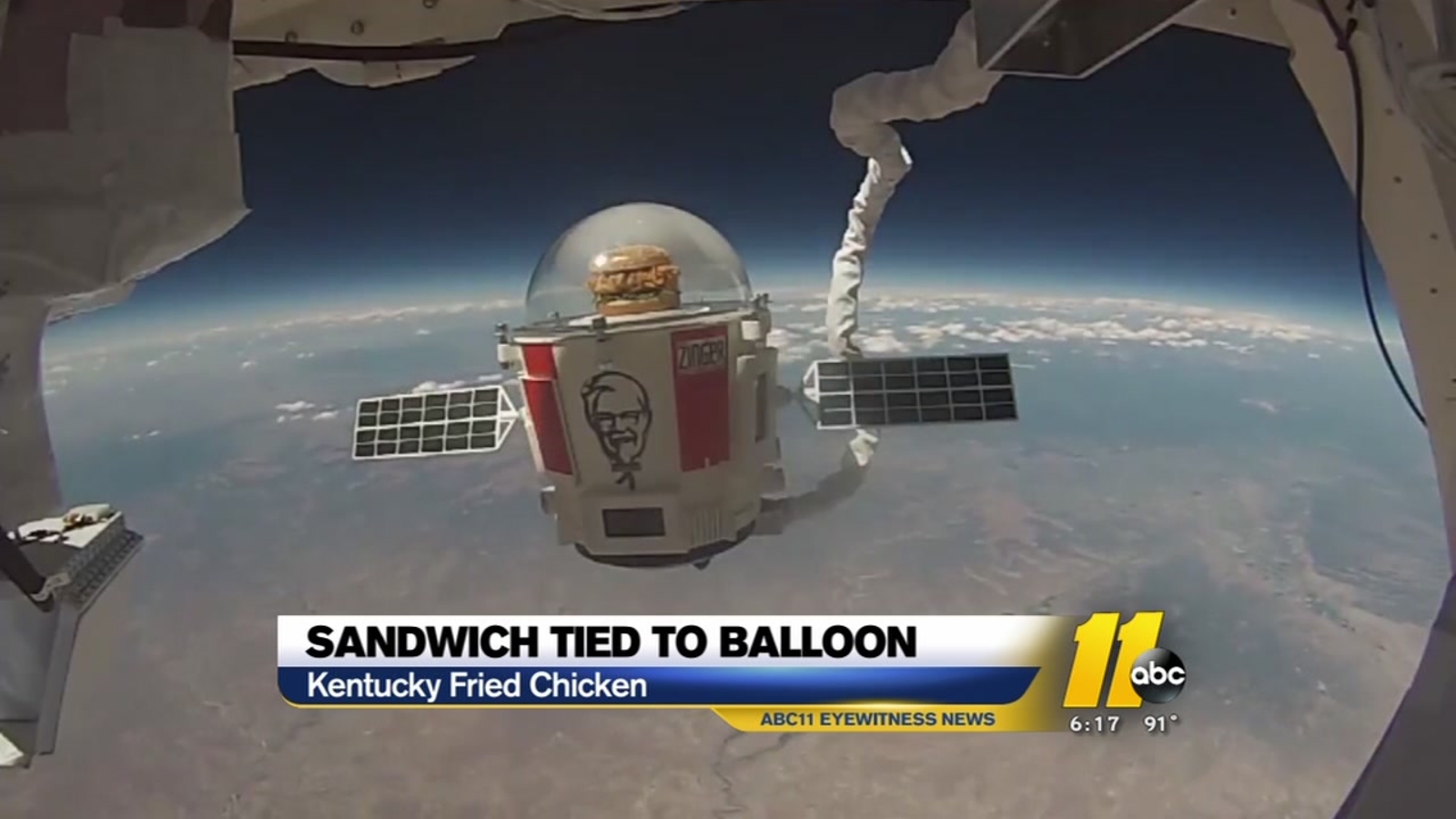 KFC launches chicken sandwich into space - ABC11 Raleigh-Durham