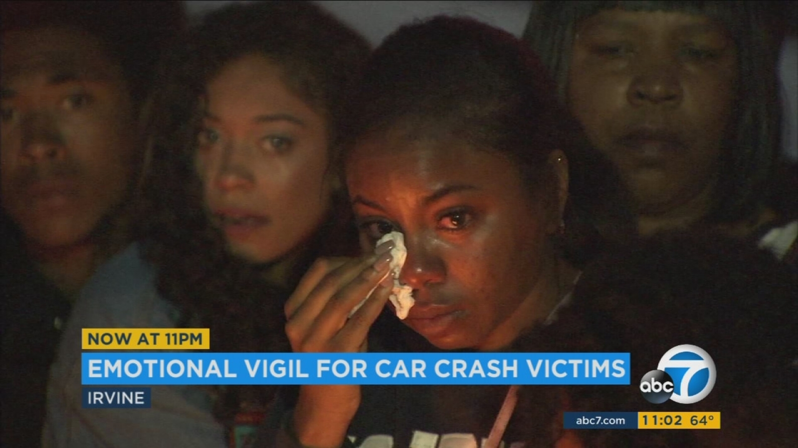 Irvine car crash victims mourned in emotional vigil - ABC7 Los Angeles