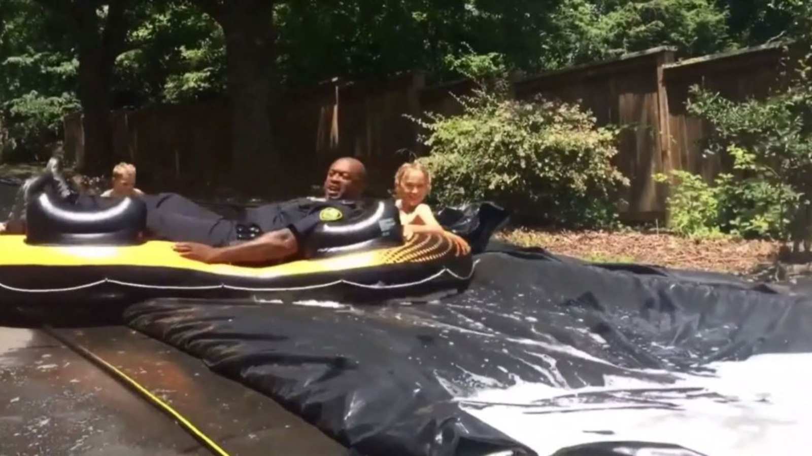 North Carolina police officer responding to complaint, ends up sliding ...