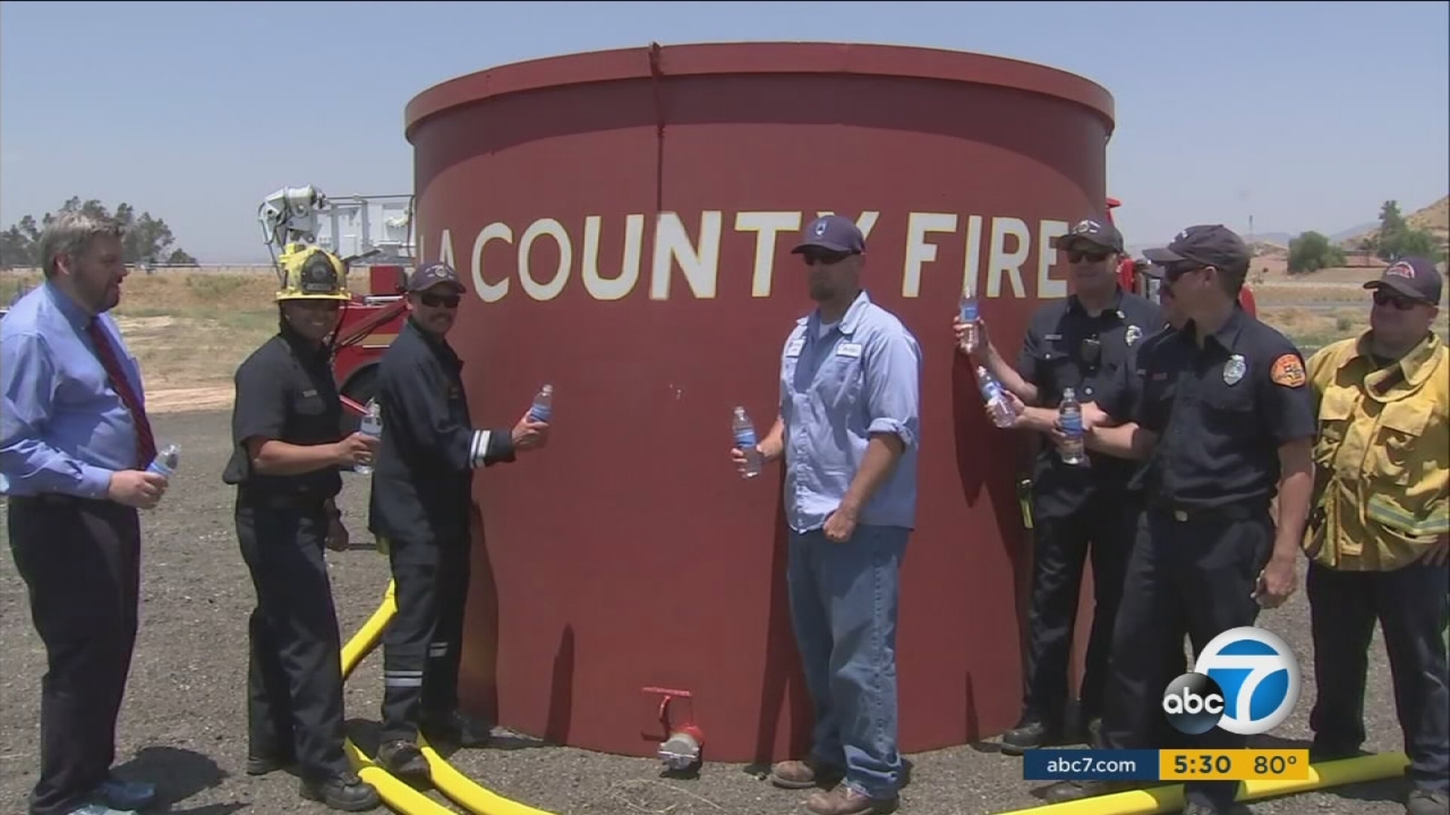 Giant water tanks installed in SoCal to aid in fighting wildfires ...