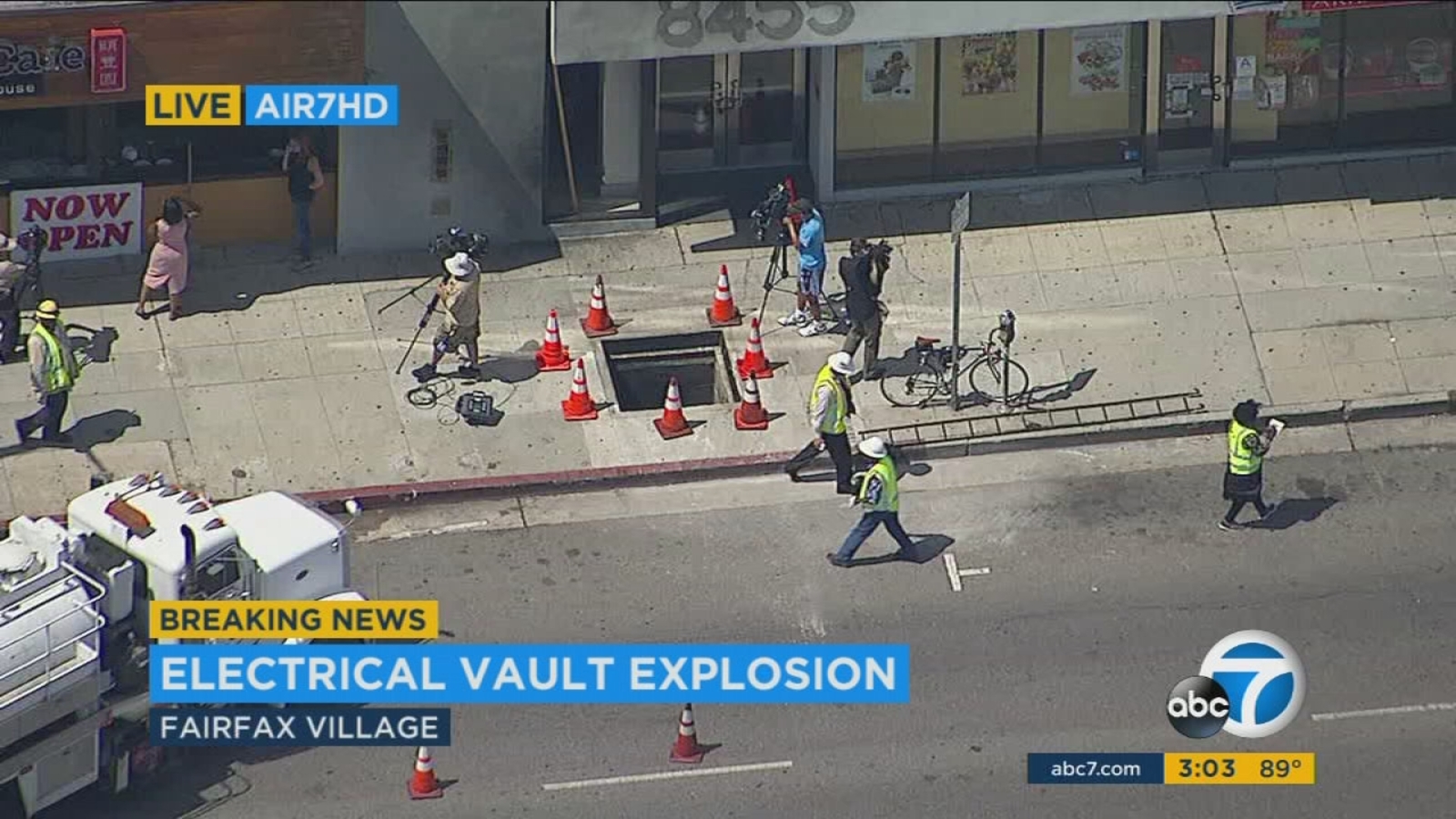 Beverly Grove underground vault explosion injures 3 - ABC7 Los Angeles