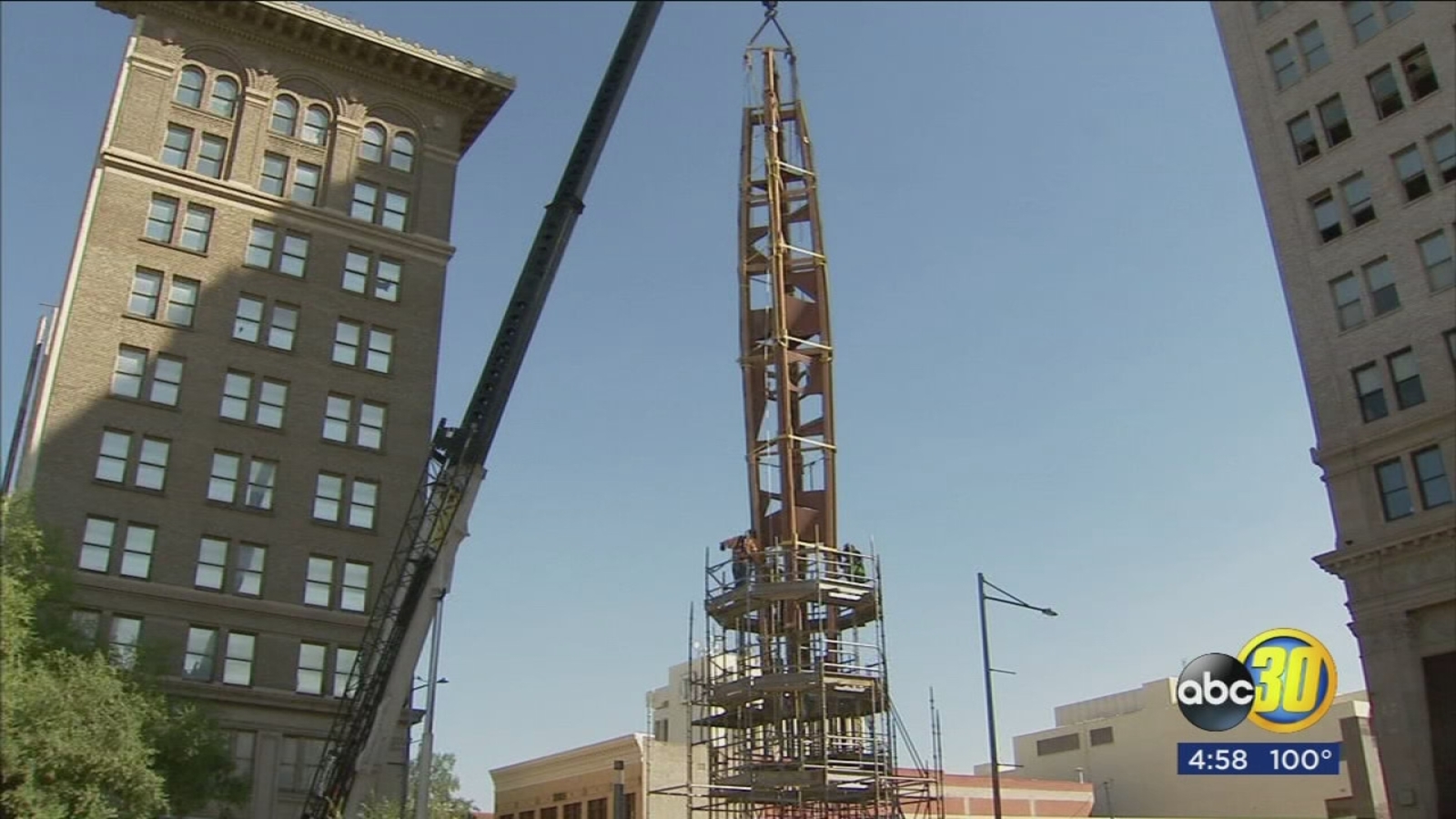 Iconic Fulton Mall clock tower relocated as construction continues on ...