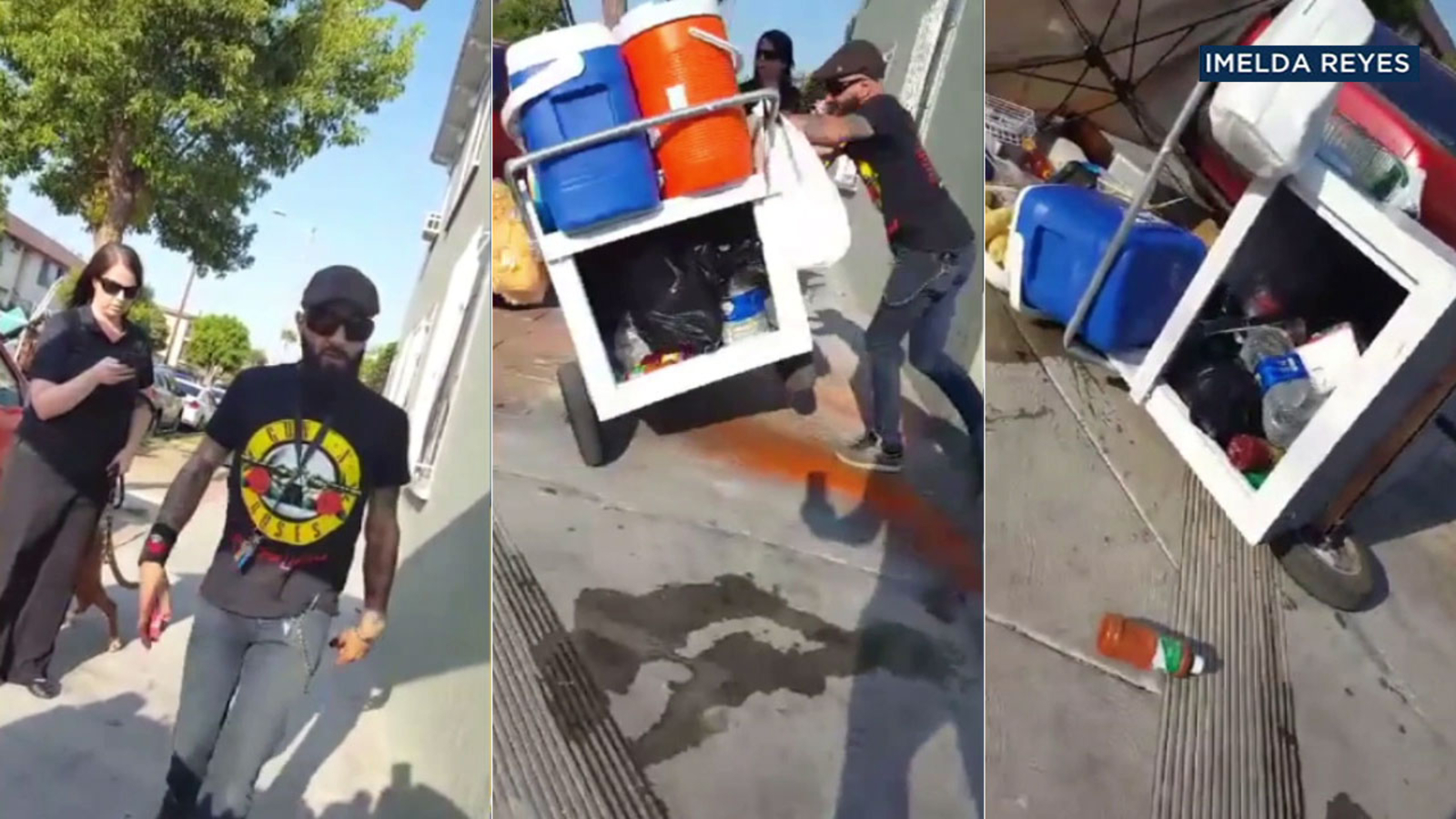 Caught on camera: Food cart overturned in confrontation - ABC13 Houston