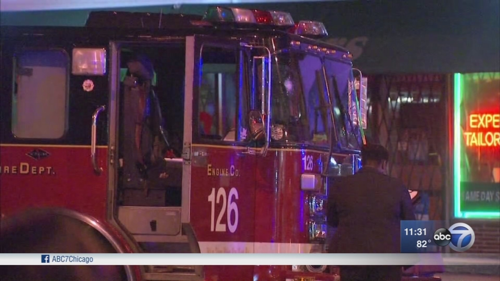 Bullet strikes fire truck responding to South Side crash - ABC7 Chicago