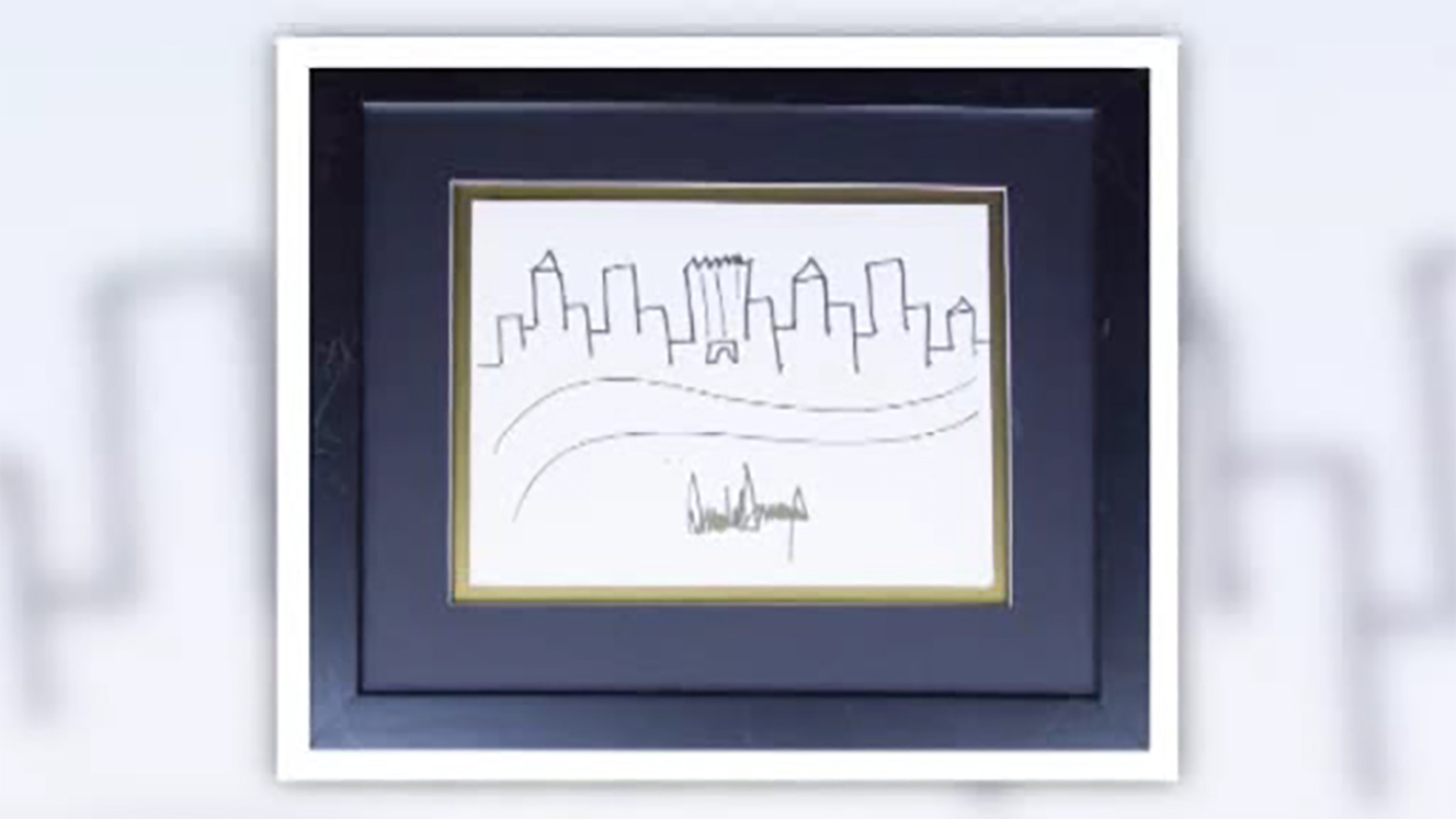 Sketch by President Donald Trump sells for almost $30,000 - ABC7 New York