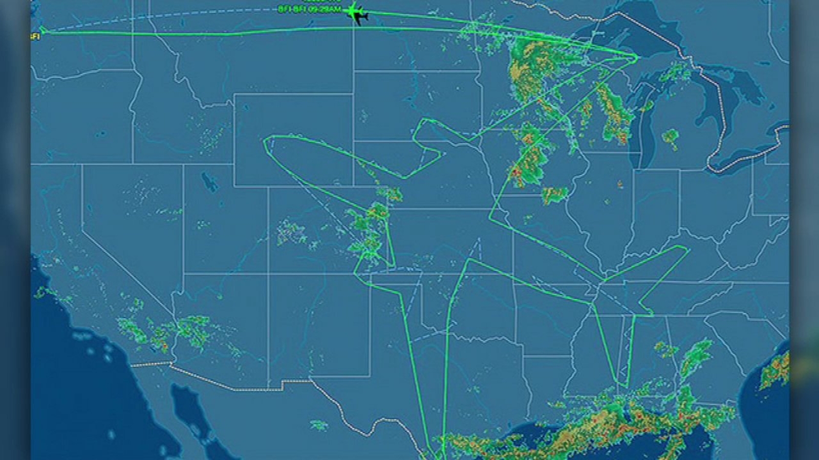 Boeing draws an airplane in the sky - ABC7 Chicago